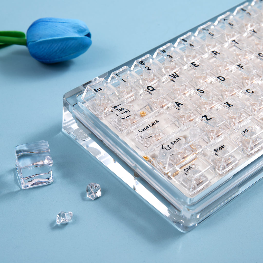 TINT60 crystal transparent acrylic mechanical keyboard – Iterkeebs